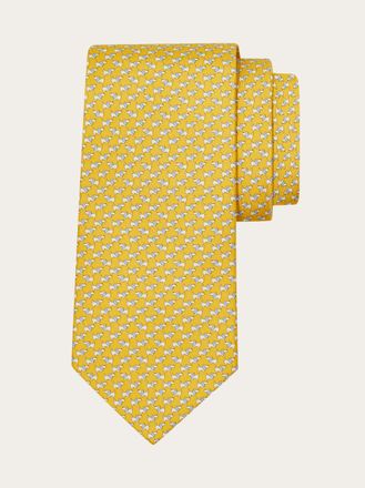 Ferragamo Herren Seidenkrawatte mit Dylan-Print Gelb