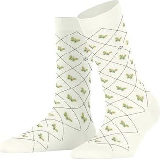 Burlington Butterflies W So coton fantaisie 1 paire, Chaussettes Femme, Blanc Off-White 2040, 36-41