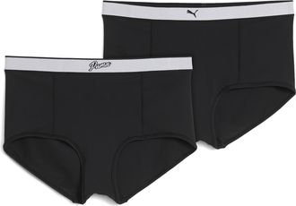Puma Culotte taille haute Hipster Femme (lot de 2), V&ecirc;tements, Noir, L