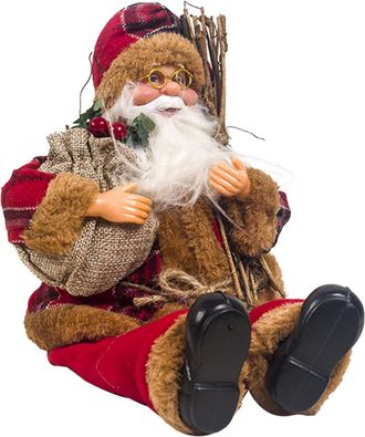 Generic Weihnachtsmann-Spielzeug | sitzende Weihnachtsmannfiguren mit wundersch&ouml;ner Kleidung, Tischdekoration f&uuml;r den Urlaub, aus Stoff zur Dekoration zu Haus