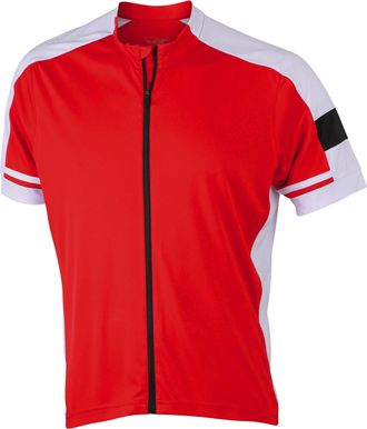 James & Nicholson Mens Bike-T Full Zip XXXL,Red