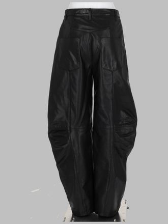 Rotate Leather Cargo Trousers - Black