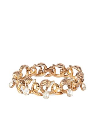 Susan Caplan Vintage bracelet Trifari serti de cristaux (années 1960) - Or