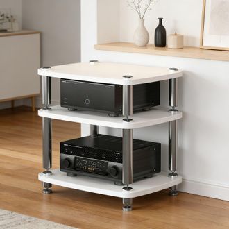 Generic HiFi Regal AV-Medienst&auml;nder im offenen Design, HiFi-Lautsprecherbox mit Vibrationsd&auml;mpfung, kleines Entertainment-Center for Wohnzimmer, Spielzimmer u