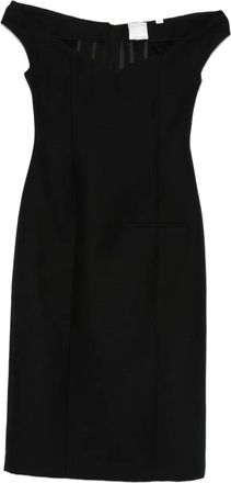 Calvin Klein Ärmelloses Kleid mit V-Ausschnitt - Schwarz