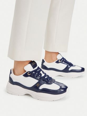Tommy Hilfiger Sneakers Tommy Hilfiger Modern Runner Shiny Leather FW0FW09413 Dunkelblau