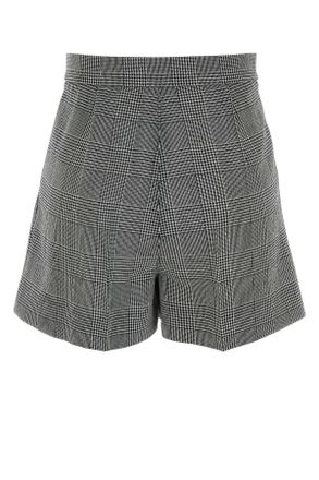 Max Mara Womens Embroidered Wool Agoraio Shorts Blu Marino-Bianco Exterior: Virgin Pantaloni Marino/bianco Trousers