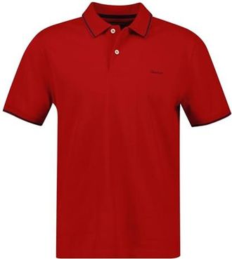 GANT Gant Tipping SS Pique Rugger Polo, Rouge Rubis, XL Hommes
