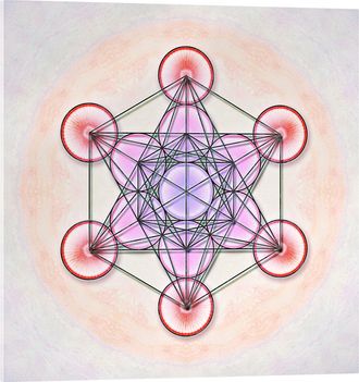 Posterlounge Metatrons W&uuml;rfel - Artwork I Acrylglasbild von Dirk Czarnota 50 x 50 cm Wandbilder Wanddeko