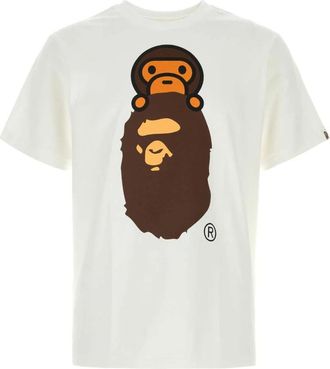 A Bathing Ape A Bathing Ape, Homme, Tops, Blanc, Taille: XL Milo On Ape Head Tee