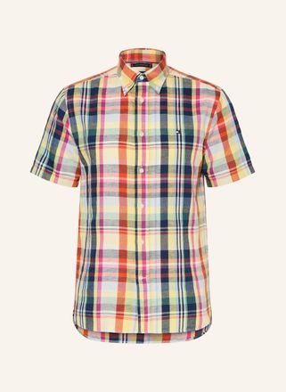 Tommy Hilfiger Kurzarm-Hemd Regular Fit Mit Leinen orange