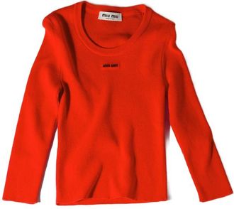 Miu Miu Cotton Crew-neck Sweater