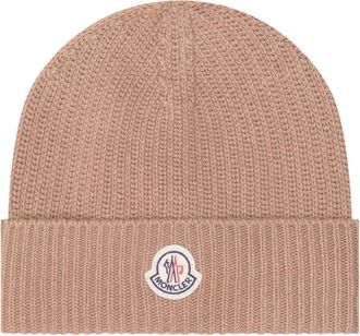 Moncler Rippstrick-M&uuml;tze - - Accessories - Herren - Beige - ONE SIZE