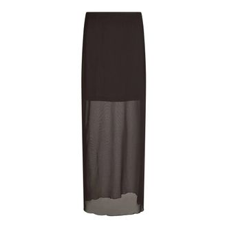 Neo Noir Haut en Maille Marron Fonc&eacute; - Femme - Jupes - Brun - Taille: 36 FR