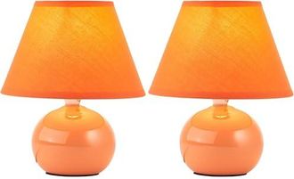 Brilliant Primo Tischleuchte - stilvolle Tischlampe mit Stoffschirm - kleine Tischleuchte f&uuml;r Nachttisch, Schlafzimmer & Wohnzimmer - E14-Fassung und Schalter -