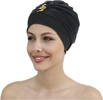Fashy Exklusive Badehaube mit Schlangen Accessoire, schwarz, 3483 20