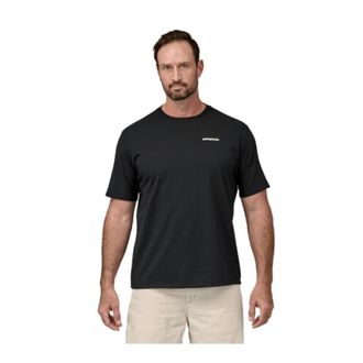 Patagonia Homme, Sport, Noir, Taille: XL P-6 Logo Responsibili-Tee
