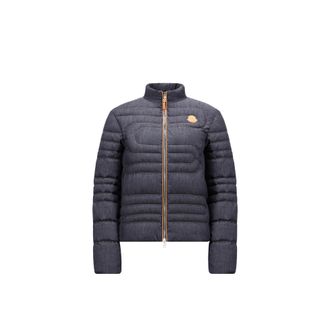 Moncler Doudoune courte en denim matelassé effet serpent Xiaoqing