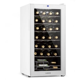 Klarstein Klarstein - Weink&uuml;hlschrank, 1 Zonen Getr&auml;nkek&uuml;hlschrank Klein, Freistehender Kleiner Weinschrank, 74L Wein-K&uuml;hlschrank mit Glast&uuml;r, Indoor/Outdoor