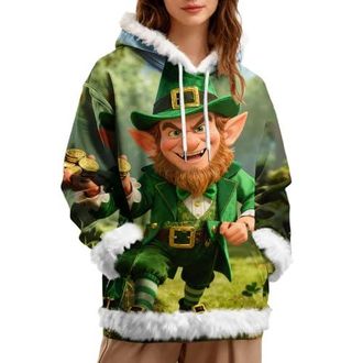 Generic Sweat &agrave; capuche ample en polaire pour femme | Pull imprim&eacute; d&eacute;contract&eacute; pour femme, GN2., XXL