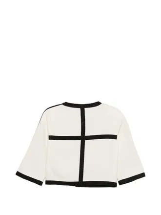 Alessandro Enriquez Contrast-Trim Wool Jacket - White