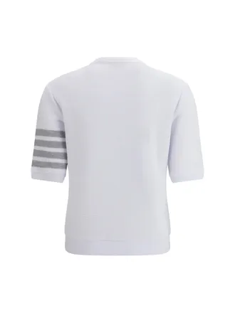 Thom Browne Womens Cotton T-Shirt White T-Shirts And Polos