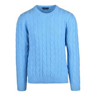 Daniele Fiesoli Pullover mit Rundhalsausschnitt Intrecciato - - Knitwear - Herren - Blau - M