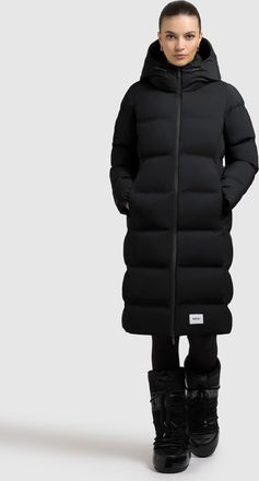 Khujo Steppmantel KHUJO FINNIE3, Damen, Gr. XXL, schwarz, 100% Nylon, unifarben, eingesetzt elastischer Bund mit Windstopper, M&auml;ntel Steppmantel, Topseller