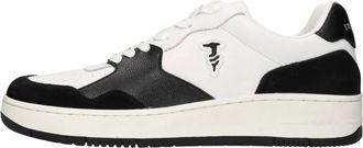 Trussardi Baskets en cuir et daim - Homme - Chaussures - Blanc - Taille: 44 EU