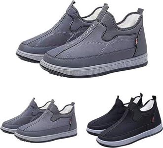 Generic Bottes de neige dhiver pour homme, confortables, chaudes, doubl&eacute;es de fourrure, chaussures dext&eacute;rieur l&eacute;g&egrave;res et imperm&eacute;ables, semelle en caoutchouc a