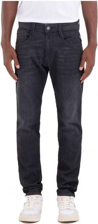 Replay Herren Jeans Anbass Slim-Fit Hyperflex mit Stretch, Black Delav&egrave; 099 (Schwarz), 40W / 36L
