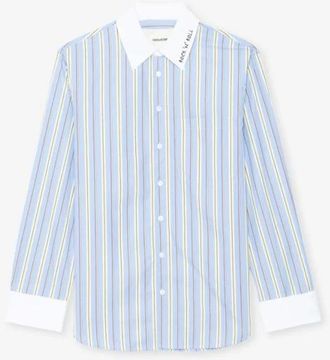 Zadig&Voltaire Femme, Blouses et Chemises, Bleu, Taille: 38 FR Shirt Morning