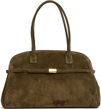 Orciani Hobo Bags - Olive Green Suede Aura Large Handbag - Gr. unisize - in Grün - für Damen
