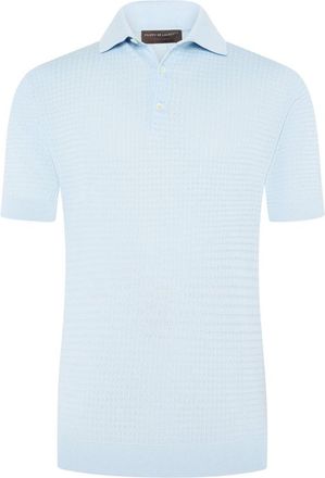 FILIPPO DE LAURENTIIS Softes Poloshirt aus Baumwolle mit Waffelstruktur in