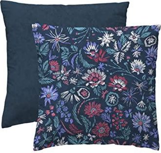 Ombra Milano Velvet Flores Kissen mit Füllung, 45 x 45 cm