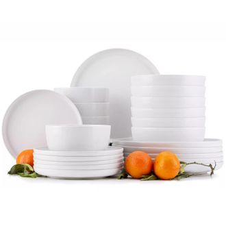 Konsimo Konsimo. Geschirrset 6 Personen - VICTO Teller Set Modern 24 Teilig - Tafelservice & Geschirrsets - Kombiservice 6 Personen - Steingut Service f&uuml;r Fam