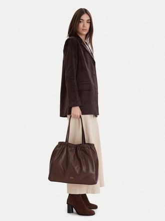 Tommy Hilfiger Handtasche Tommy Hilfiger Soft Leather Tote AW0AW18308 Dunkelrot