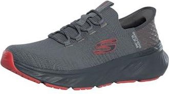Skechers Chaussures de Sport pour Homme, Trim Rouge (Charcoal Knit Red Trim), 42.5 EU