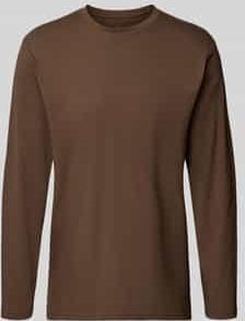 Ragman Longsleeve mit geripptem Rundhalsausschnitt