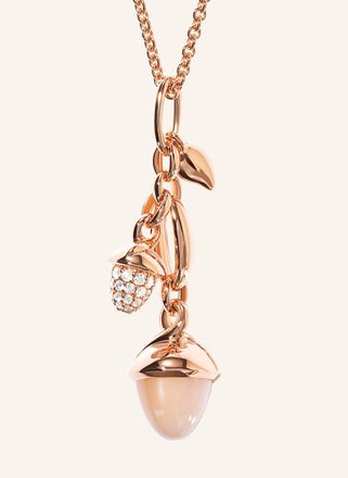 Tamara Comolli Tamara Comolli Ohrh&auml;nger Ohrh&auml;nger Mikado Dangling 2 Acorns - Camel With Diamond Pav&eacute; 18k Ros&eacute;gold rosegold