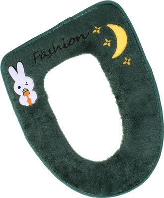 Artibetter Wc Sitzbezug Pl&uuml;sch mit Rei&szlig;verschluss Weiches Toilettensitzkissen f&uuml;r Haushalt Warmes Hautfreundliches Material mit Griff Waschbarer Toilettensitzbez