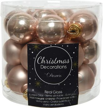 Kaemingk KAE 24 Mini - Weihnachtskugeln Glas 25mm Sand beige