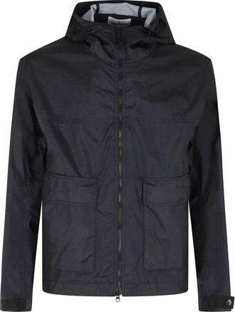 Stone Island Homme, Vestes, Bleu, Taille: XL Veste l&eacute;g&egrave;re &agrave; capuche