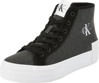 Calvin Klein Jeans Damen Plateau Sneaker High Top, Mehrfarbig (Black/Stormfront), 39
