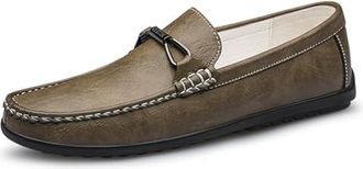 Generic Mocassins décontractés pour homme - Mocassins classiques à enfiler pour un usage quotidien, kaki, 39 1/3 EU