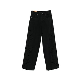 Farm Rio Floral-appliqu&eacute; Five-pockets Jeans