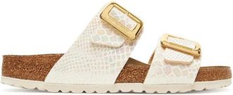 Birkenstock Pantoletten Sydney Cushion Buckle 1030258 Écru