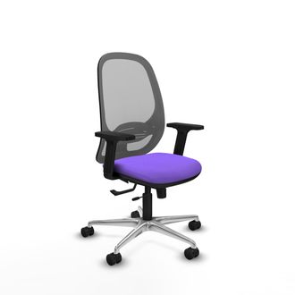 Piqueras y Crespo Cilanco Studiostuhl mit 2D-Armen, h&ouml;henverstellbare Lendenwirbelst&uuml;tze, ausgestattet mit Syncro/Traslack und Schneideschaum, mit Rollen von 65 mm, Nyl