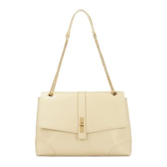 Kazar Femme, Sacs, Beige, Taille: ONE Size Sac &agrave; bandouli&egrave;re cr&egrave;me avec fermoir d&eacute;coratif