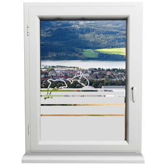 Indigos UG Glasdekorfolie - Delfine - Sonnenschutz H50Line - Sichtschutzfolie - Fensterfolie - f&uuml;r die K&uuml;che, Bad ans Fenster, Sichtschutz - selbstklebend - matt